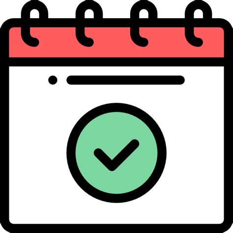 Calendar Detailed Rounded Lineal Color Icon