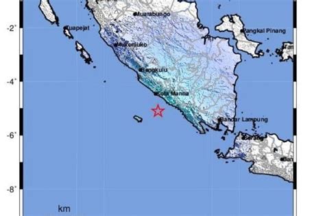 Bengkulu Kembali Diguncang Gempa Hari Ini Dengan Magnitudo Update 5 4