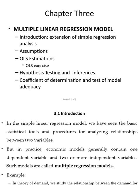 chapter 4 multiple regression model pdf multicollinearity linear regression