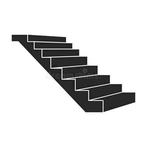 Stair Vector Outline Set Icon Vector Illustration Staircase On White
