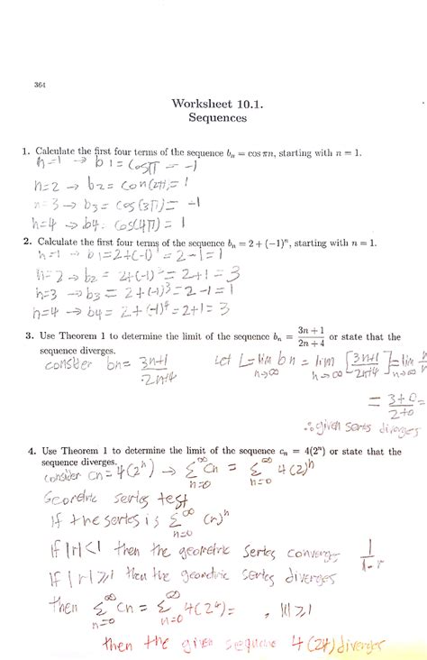 solved sequences calculate the first four terms of the