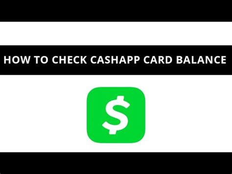 How To Check Cash App Card Balance YouTube