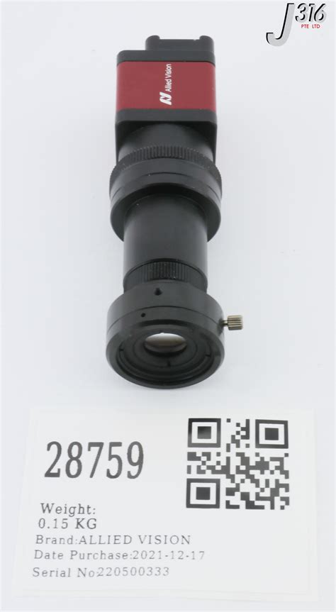 28759 ALLIED VISION CCD FIREWIRE CAMERA GUPPY PRO GPF 125B ASG