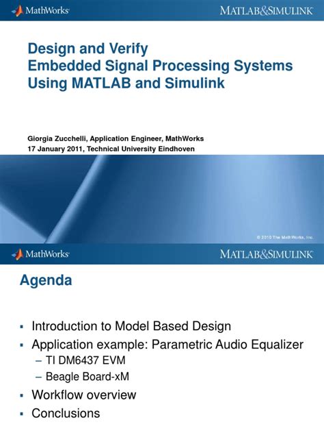 design and verify embedded signal processing systems using matlab and simulink download free
