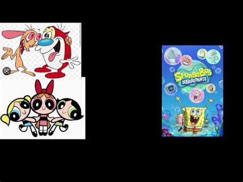 Blossom Bubbles Buttercup And Ren Stimpys Evil Clones Salute On