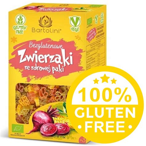 BEZGLUTENOWY Makarony Kukurydziany Kolorowe Zwierzątka BIO 250 g