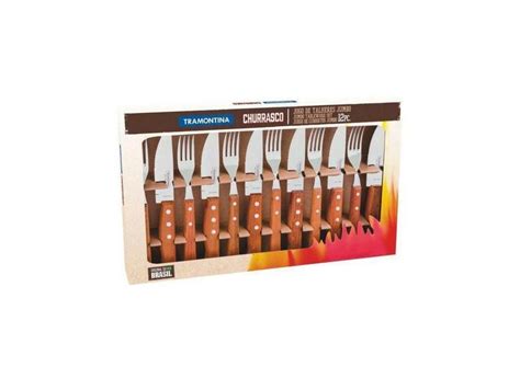 Kit Churrasco 12 Peças Jumbo Tramontina Garfo Faca 22399 063 o