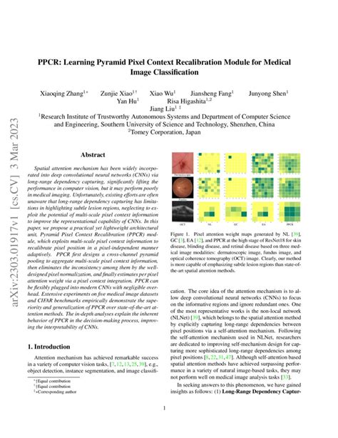 ppcr learning pyramid pixel context recalibration module for medical image classification deepai