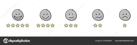 Classificação Estrelas Dos Desenhos Animados Emoticons Conceito