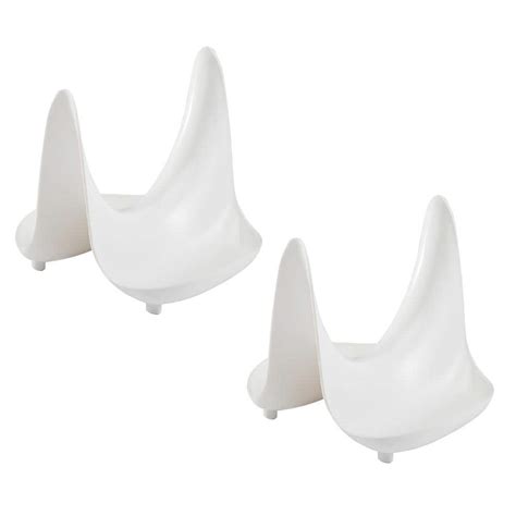 Hutzler White Pot Lid Stand Spoon Rest Pack Wh The Home Depot