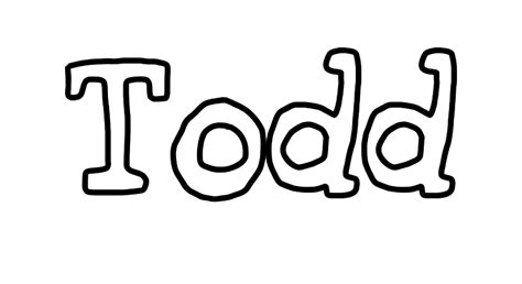 Nome Todd Semplice Da Colorare Disegni Da Colorare