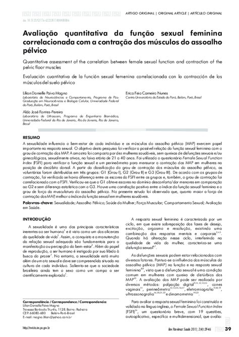 pdf quantitative assessment of female sexual function correlated with the contraction of the