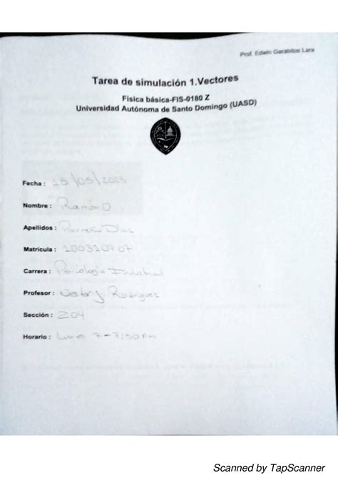 Simulación 1 Justo Física Básica UASD Studocu