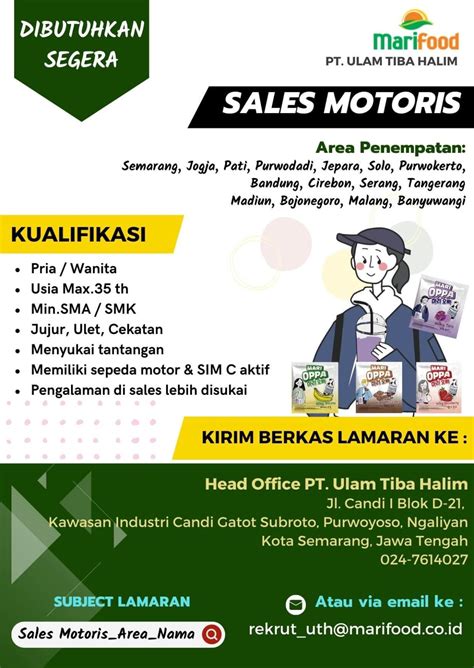 SALES MOTORIS Marifood Food And Beverage Company