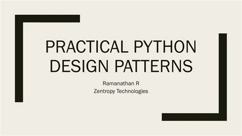 practical python design patterns speaker deck