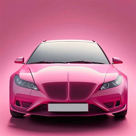 Premium AI Image Closeup On Front Of Generic And Unbranded Pink Cars