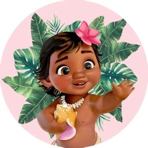 Painel Redondo Tecido Sublimado 3D Moana FRD 827 Felicitá