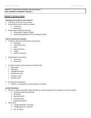 Hapia Module Key Content Summary Docx Anat Sc Hapia Key