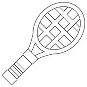 Dibujo De Raqueta De Tenis Para Colorear Dibujos Para Colorear