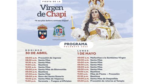 Virgen De Chapi En Arequipa Aqu La Programaci N Horarios Misas