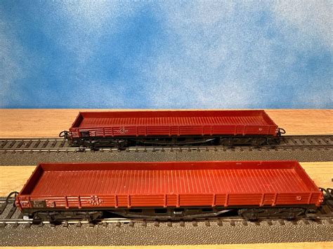 Modelleisenbahn 3 x Niederbordwagen 4 achsig Spur H0 Märklin Kaufen