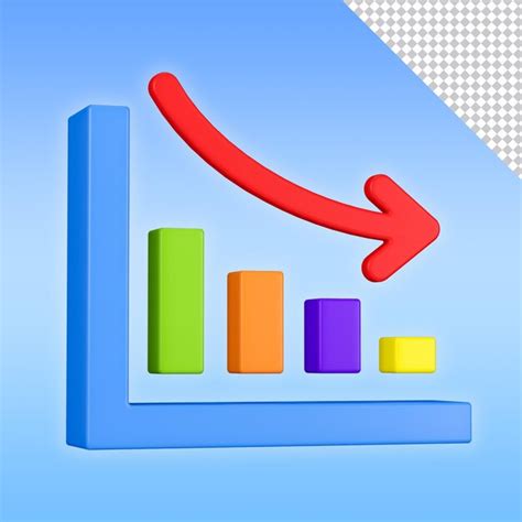 Icono de gráfico de barras 3d Archivo PSD Premium