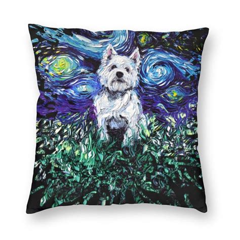 Westie Night Cushion Cover Pet Merch