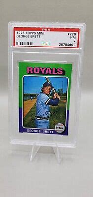 1975 TOPPS MINI PSA 7 NM 228 GEORGE BRETT RC ROOKIE ROYALS HOF MVP SET