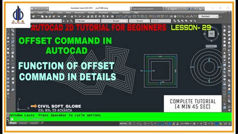 Offset Command In Autocad Function Of Offset In Details With