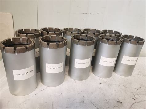 T2 76 86 101 Double Core Barrel Core Drilling Bits Diamond Core Bits