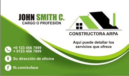 Tarjetas De Presentaci N De Construcci N Te Hago El Arte