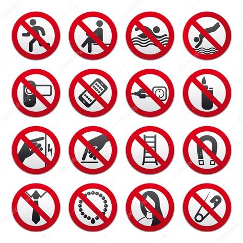 Signos Prohibidos Vector De Stock De Ecelop