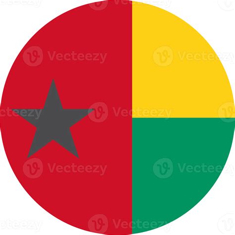 Guinée Bissau drapeau rond forme png 22110409 PNG