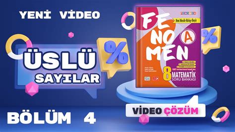 GAMA FENOMEN MATEMATİK 8 SINIF VİDEO ÇÖZÜMLERİ GAMA FENOMEN A