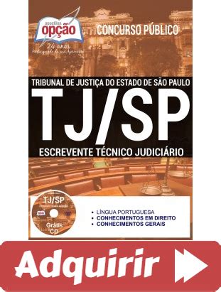 Apostila Concurso TJ SP 2017 cargo Escrevente Técnico Judiciário