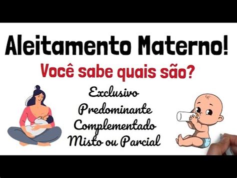 Tipos De Aleitamento Materno Exclusivo Predominante Complementado E