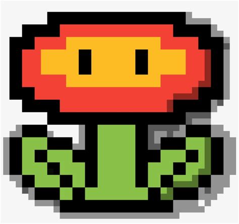 D Ish Fire Flower Mario Fire Flower Sprite Png Image Transparent