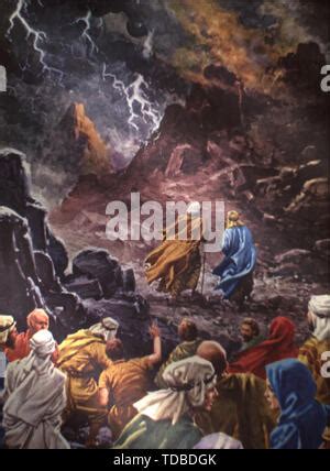 Ilustración de la Biblia representando Éxodo 2 16 José en Madián en