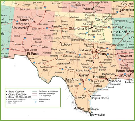 Tx Map With Cities