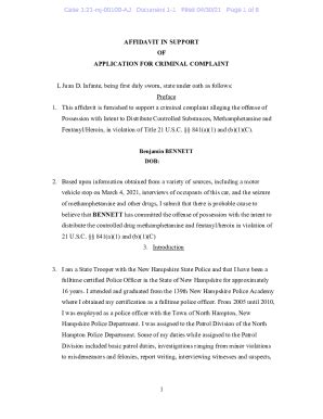Fillable Online Case 1 21 Mj 00109 AJ Document 1 1 Filed 04 30 Fax