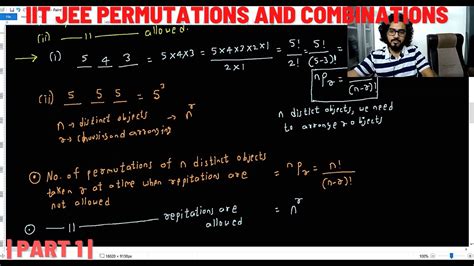 iit jee permutations and combinations basics part 1 youtube