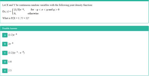 solved let x and y be continuous random variables with the