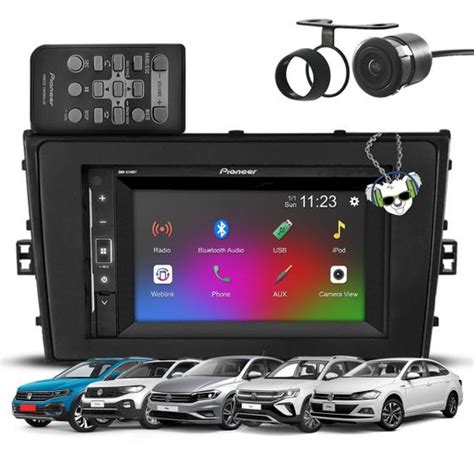 Kit Central Multimídia Pioneer Tela 6 2 DMH A248 BT Espelhamento via