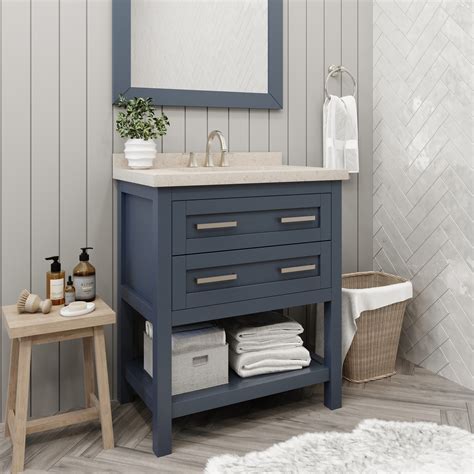 Easton 30 Inch Blue Grey Single Sink Bathroom Vanity Atelier Yuwa Ciao Jp