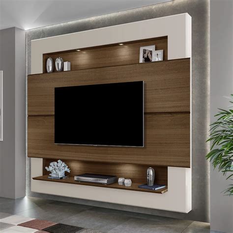 Painel Home Suspenso Para Tv At Pol Riviera Am Ndoa Off White