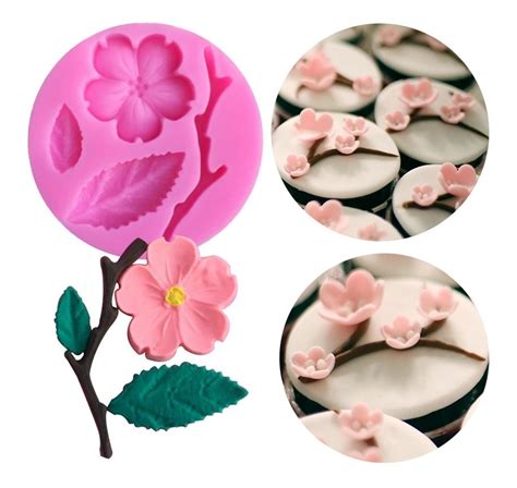 Molde Silicona Flore De Cerezo Fondant Porcelana Fria FUNSTYLEDESIGN