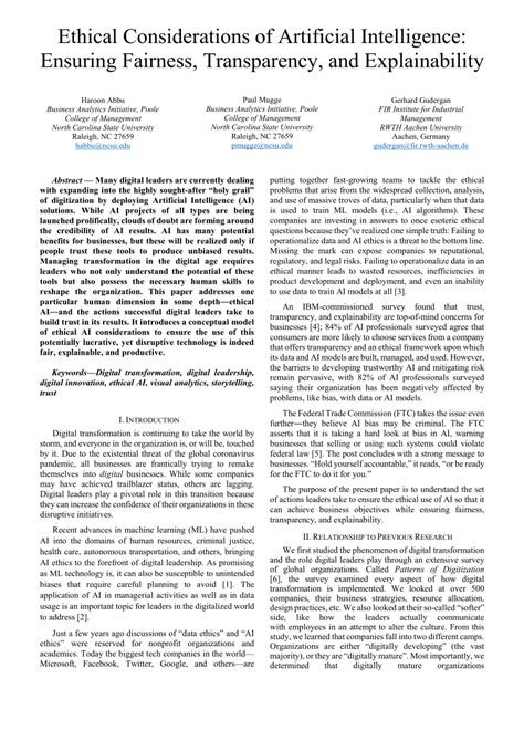 pdf ethical considerations of artificial intelligence ensuring fairness transparency and