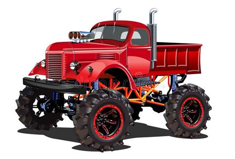 Monster Truck De La Historieta Ilustración del Vector Ilustración de