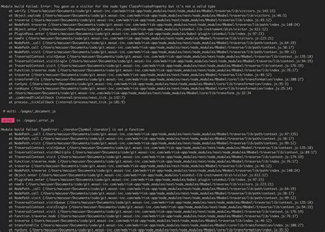 Module Build Failed Error You Gave Us A Visitor For The Node Type Classprivateproperty