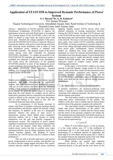 application of statcom to improved dynamic performance of power system pdf